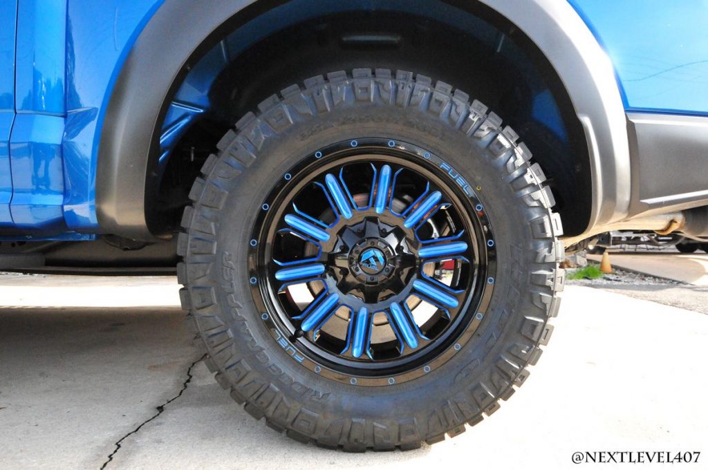 Blue Ford Raptor Painted Rims | Orlando Custom Audio