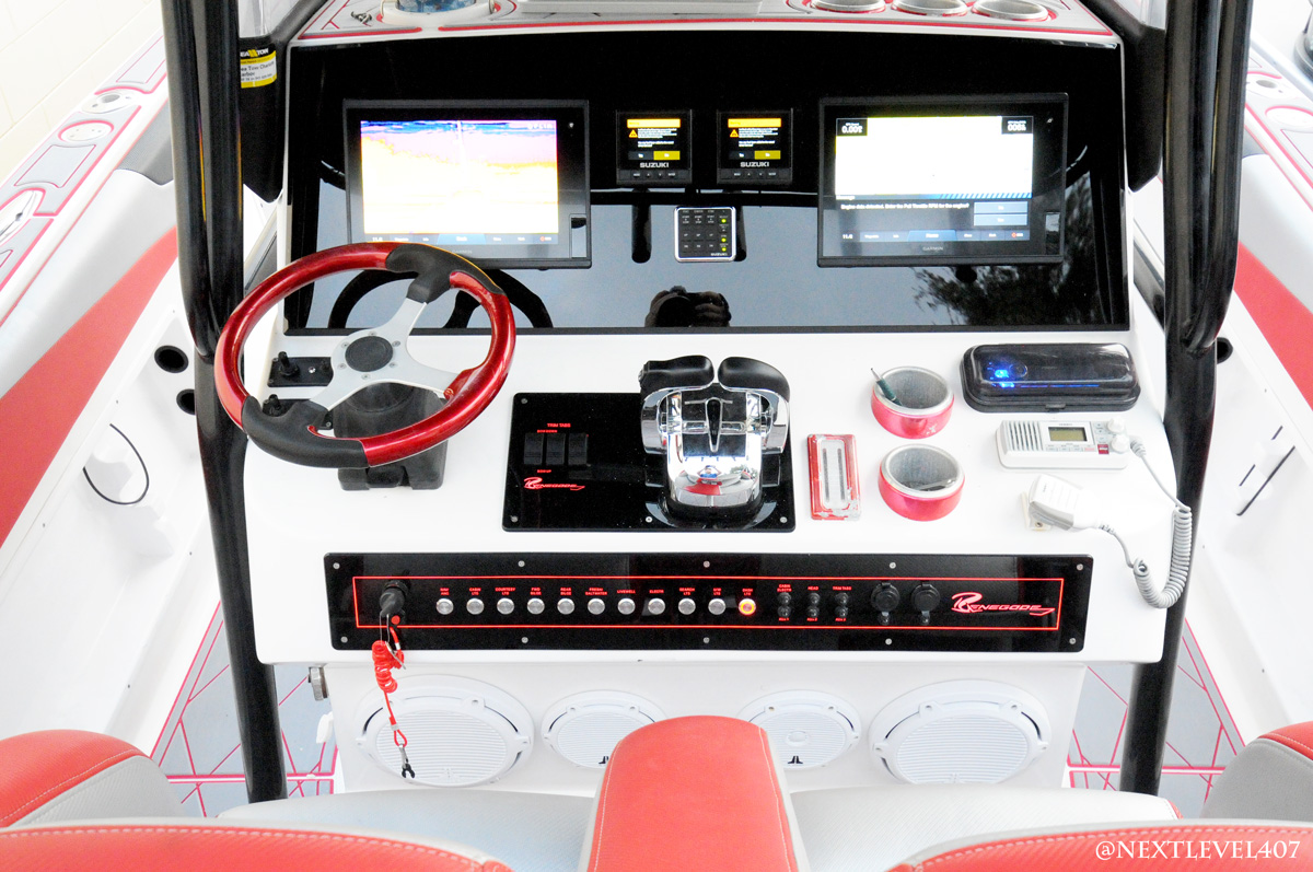 Renegade Center Console Custom SeaDek®, Acrylic Panels, Electronics ...