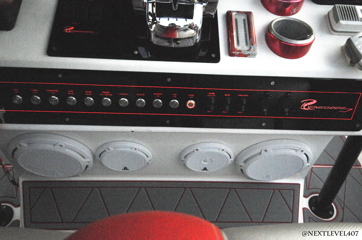 Renegade Center Console Custom SeaDek®, Acrylic Panels, Electronics ...