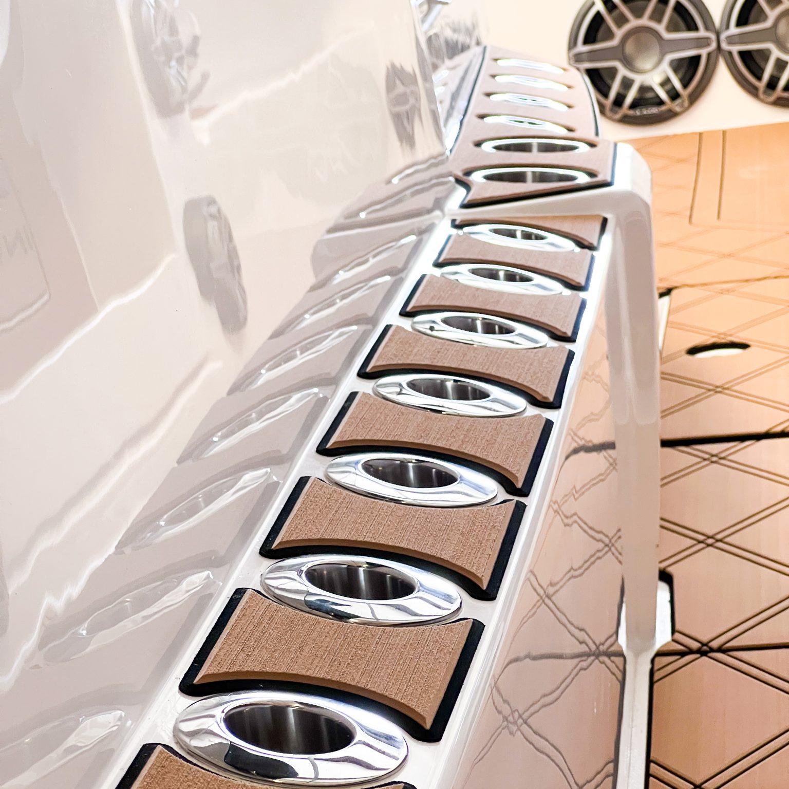 Invincible Boat with Custom SeaDek® Installed | Orlando Custom Audio