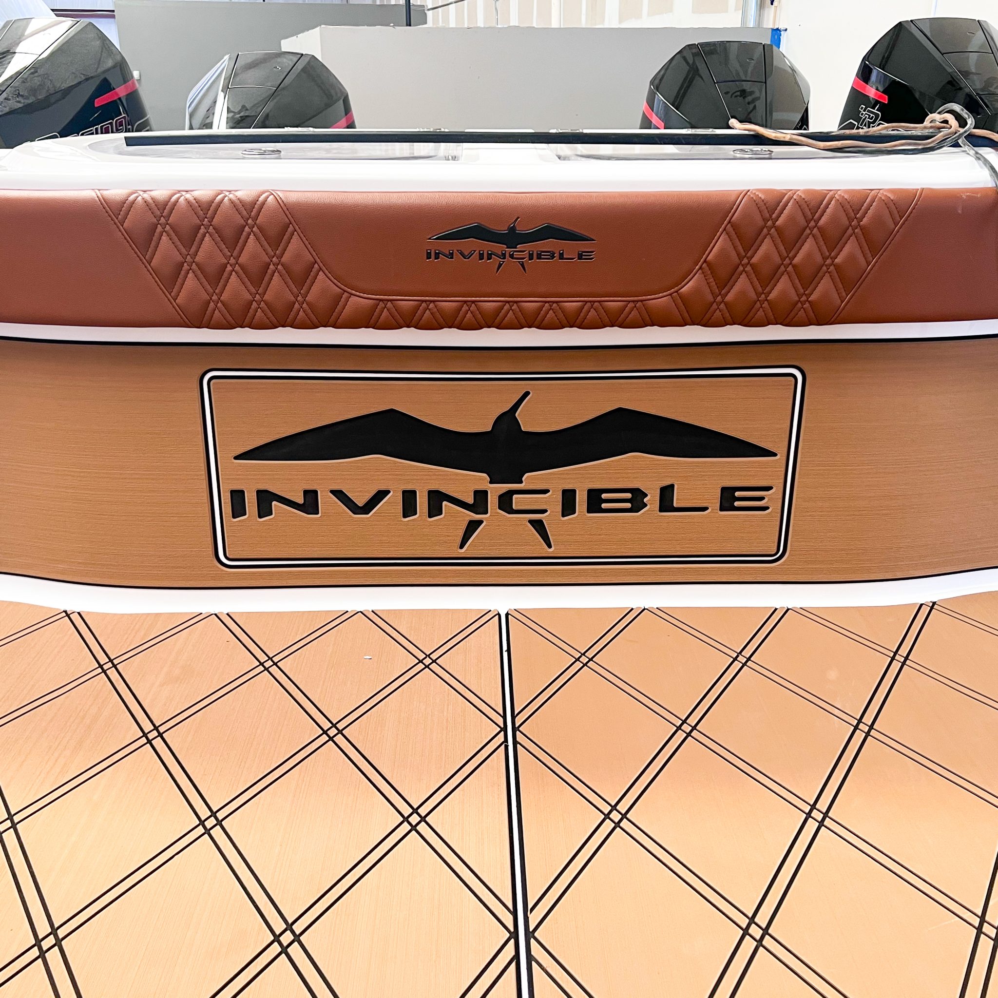 Invincible Boat with Custom SeaDek® Installed | Orlando Custom Audio
