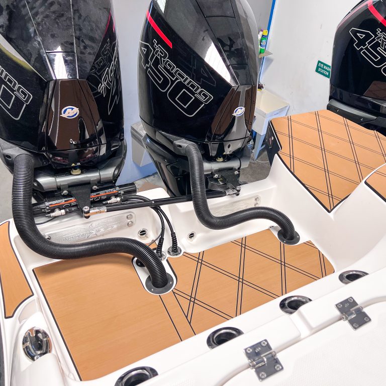 Invincible Boat with Custom SeaDek® Installed | Orlando Custom Audio