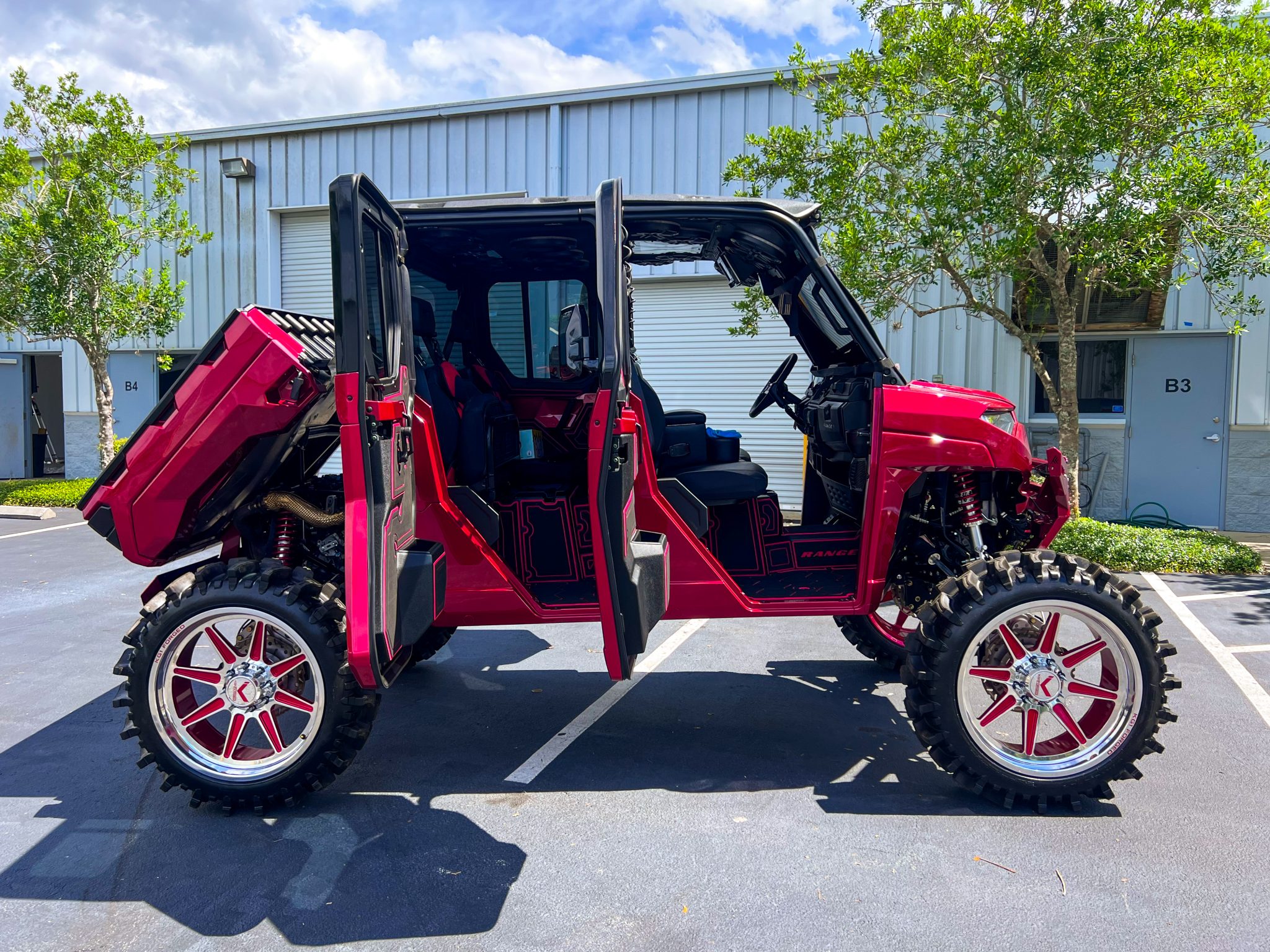 Transforming the Red Polaris Ranger: SeaDek® Upgrade | Orlando Custom Audio