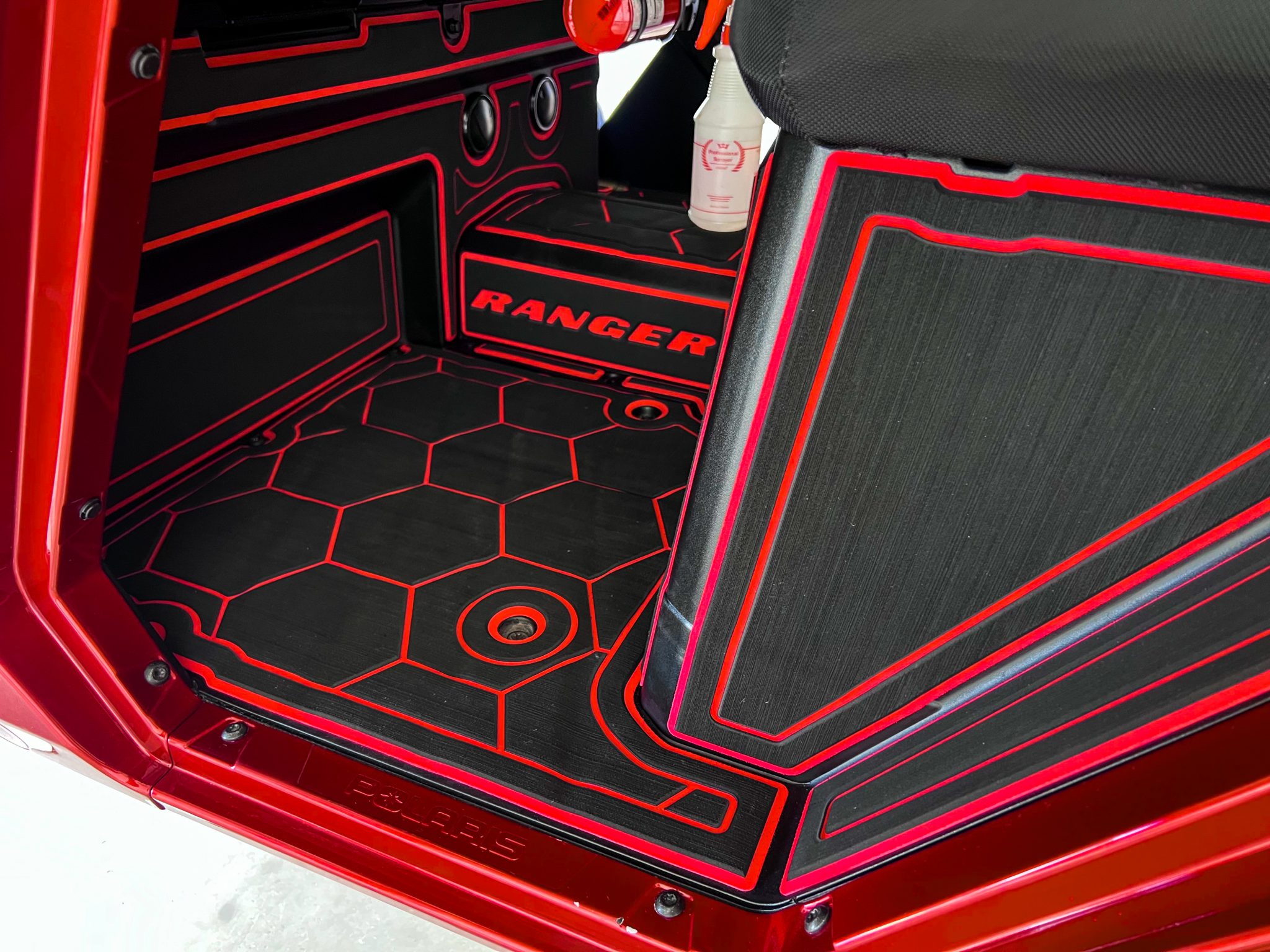 Transforming the Red Polaris Ranger: SeaDek® Upgrade | Orlando Custom Audio
